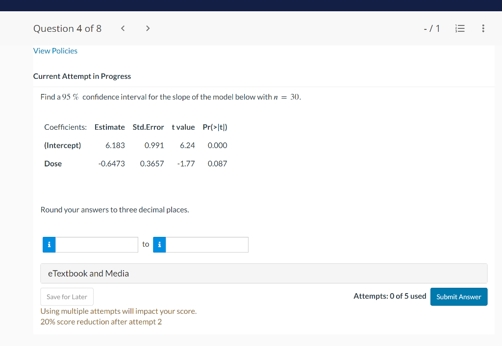 Solved Current Attempt in Progress Find a 95% confidence | Chegg.com