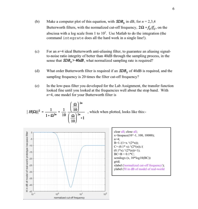 Aliasing filters to reduce the aliasing noise in a | Chegg.com