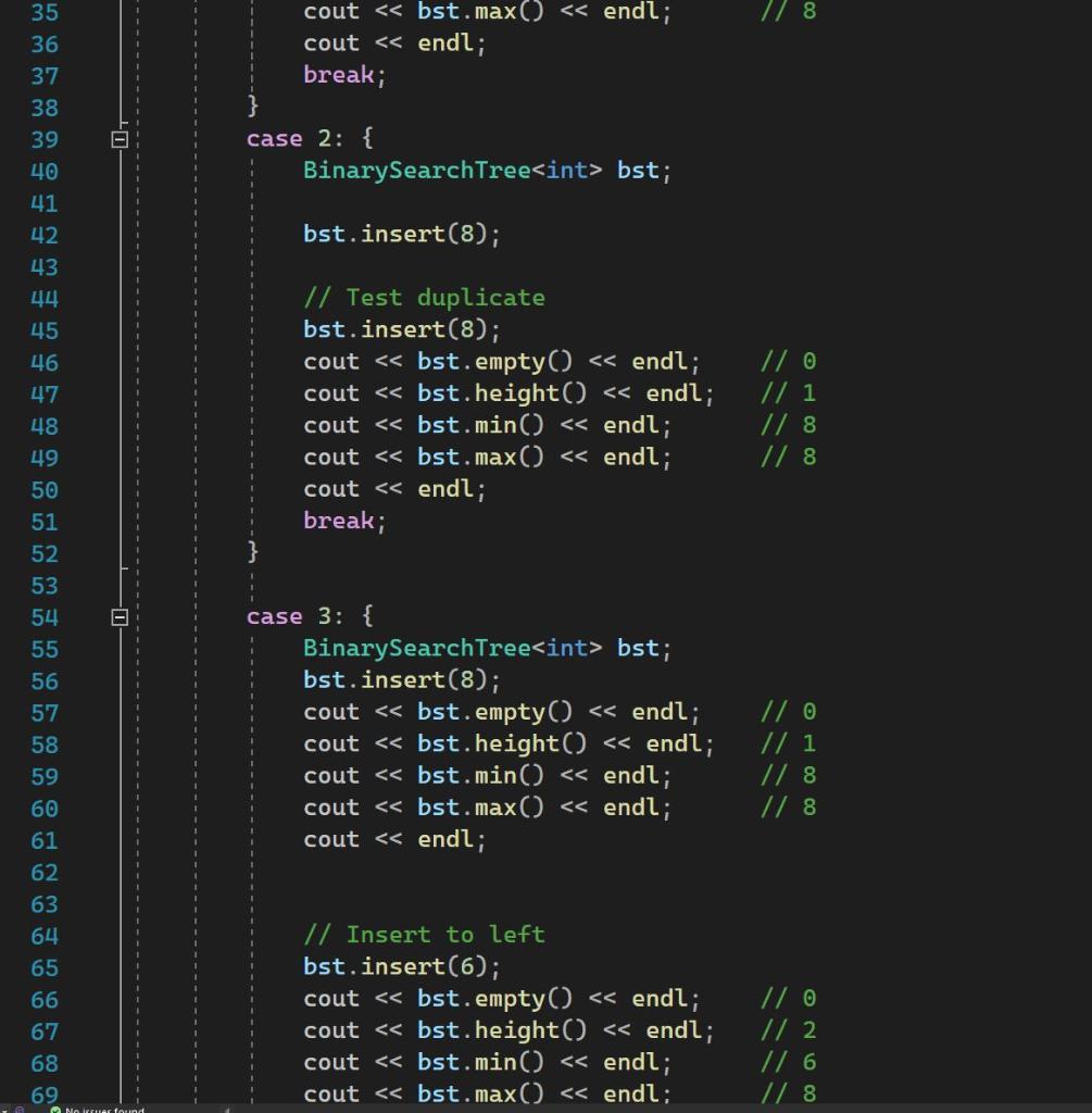 Solved C++ The Binary Search Tree class has several public | Chegg.com