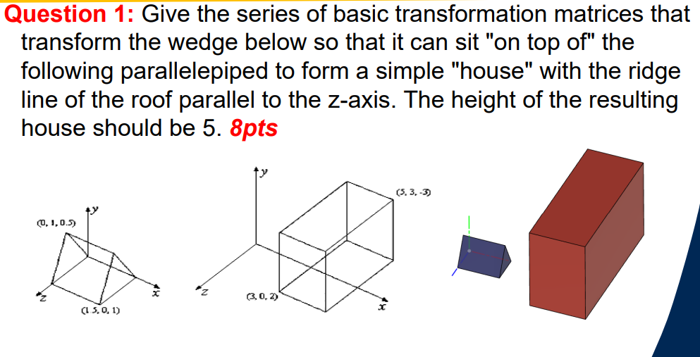 Solved Question 1: Give the series of basic transformation | Chegg.com