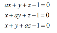 Solved For the linear equation system to have no solution, a | Chegg.com