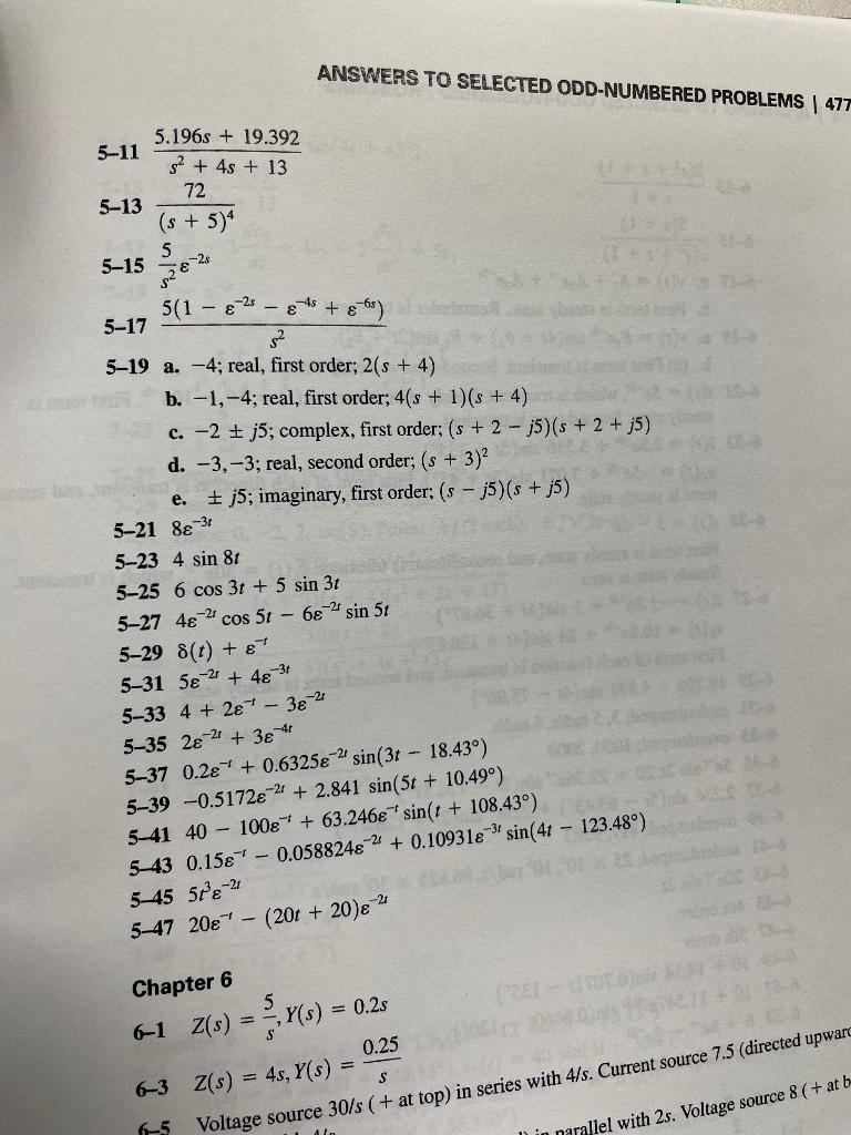 ANSWERS TO SELECTED ODD-NUMBERED PROBLEMS | 477 5-11 | Chegg.com