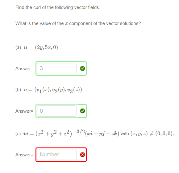 Solved Find the curl of the following vector fields. What is | Chegg.com