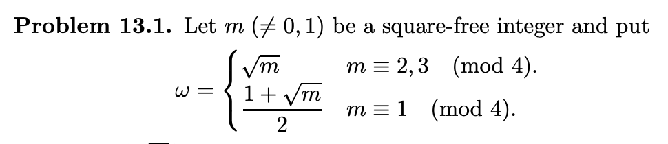 Solved Problem 18.24 (20). Let m (+ 0,1) be a square-free | Chegg.com