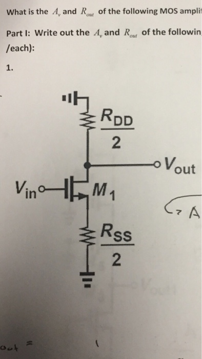 Solved Write out the Av and Rout of the following common | Chegg.com