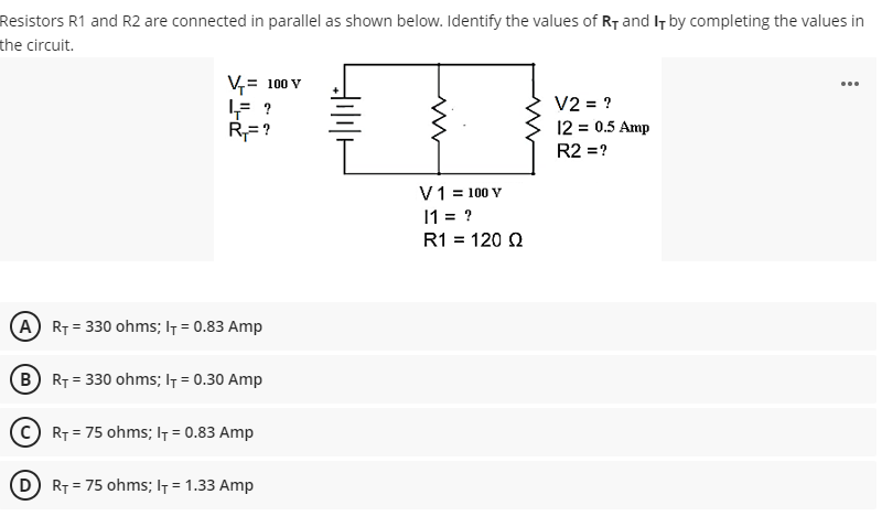 Solved Resistors R1 and R2 are connected in parallel as | Chegg.com