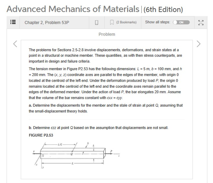 Solved advanced Mechanics of Materials by boresi 6th Ed. | Chegg.com
