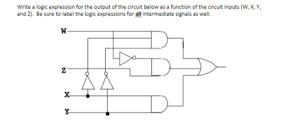 Solved Write a logic expression for the output of the | Chegg.com
