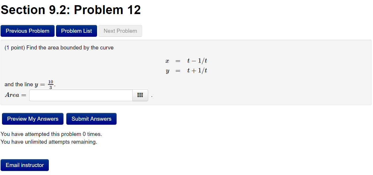 Solved Section 9.2: Problem 12 Previous Problem Problem List | Chegg.com