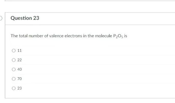 Solved Question 23The total number of ﻿valence electrons in | Chegg.com