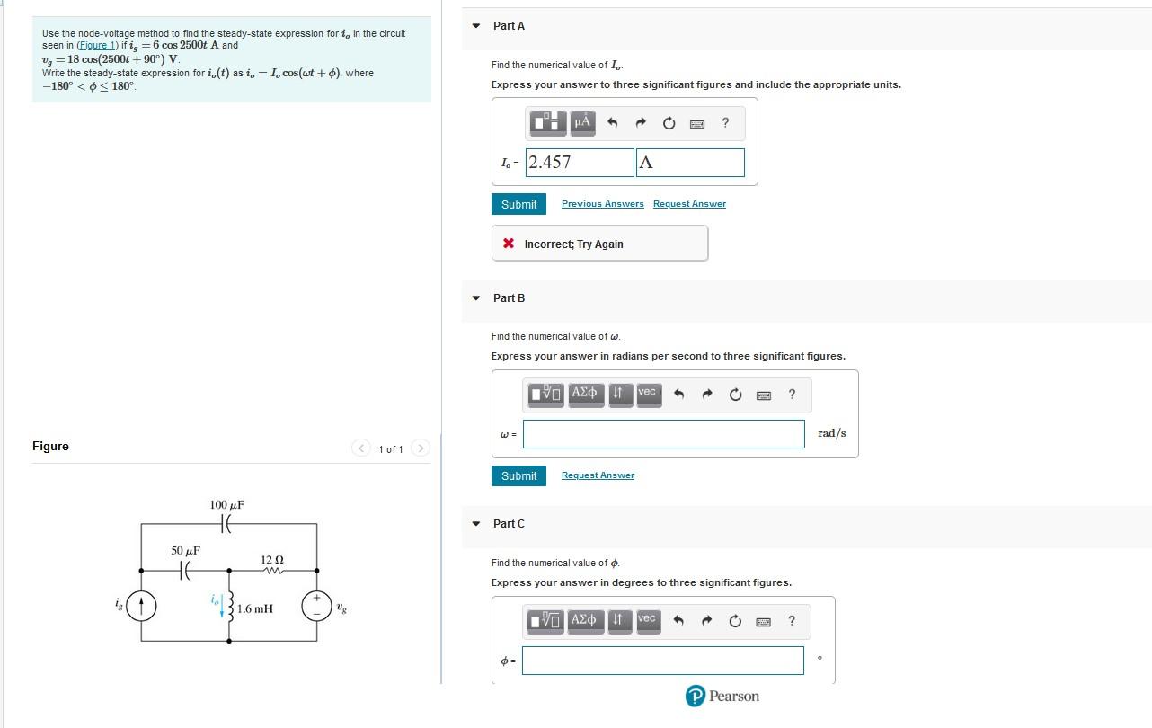 Solved Use the node-voltage method to find the steady-state | Chegg.com