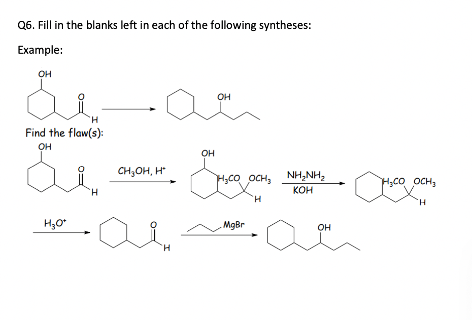 Solved Q6. Fill in the blanks left in each of the following | Chegg.com