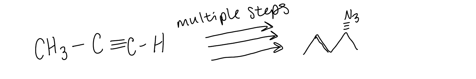 Solved CH3−C≡C−H multiple steps | Chegg.com
