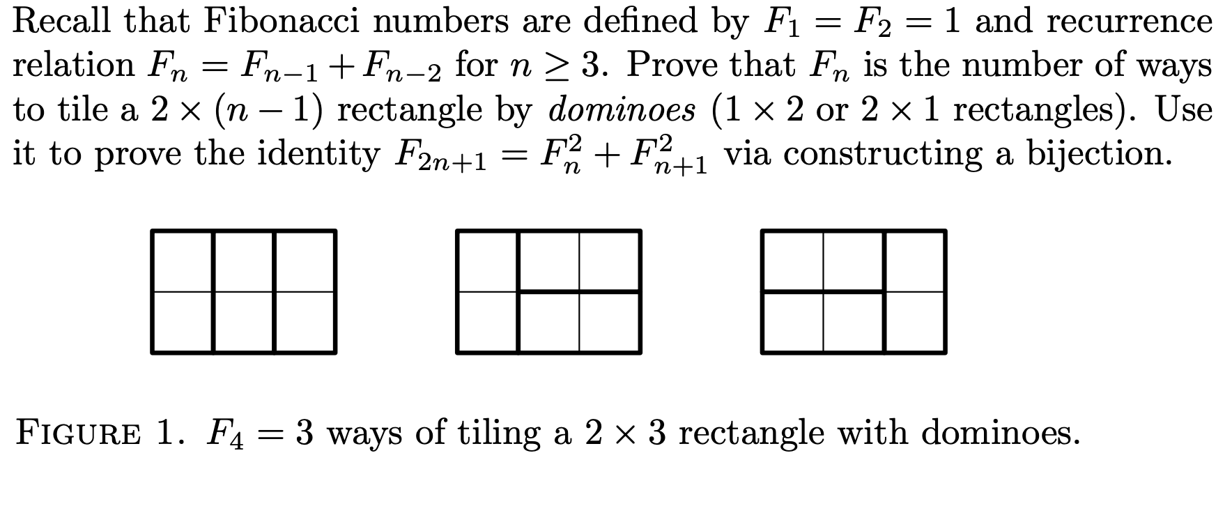 Solved Recall That Fibonacci Numbers Are Defined By F1 F2