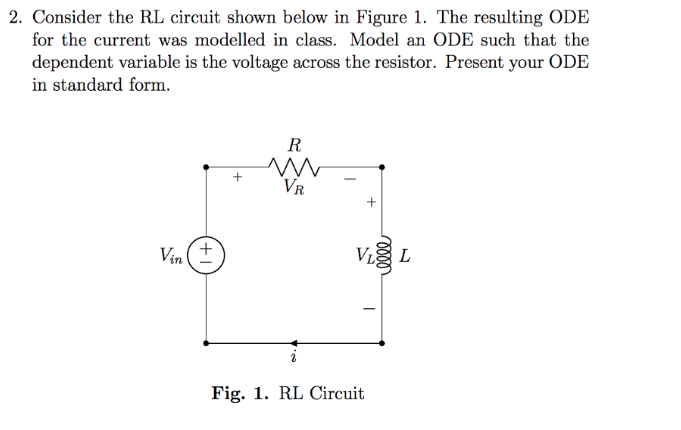 Solved 2. Consider the RL circuit shown below in Figure 1. | Chegg.com