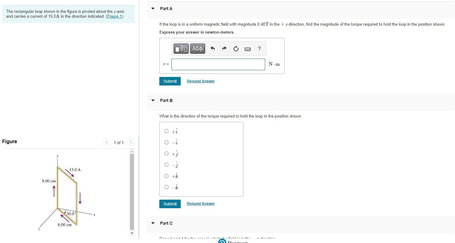 Solved The rectangular loop shown in the figure is pivoted | Chegg.com