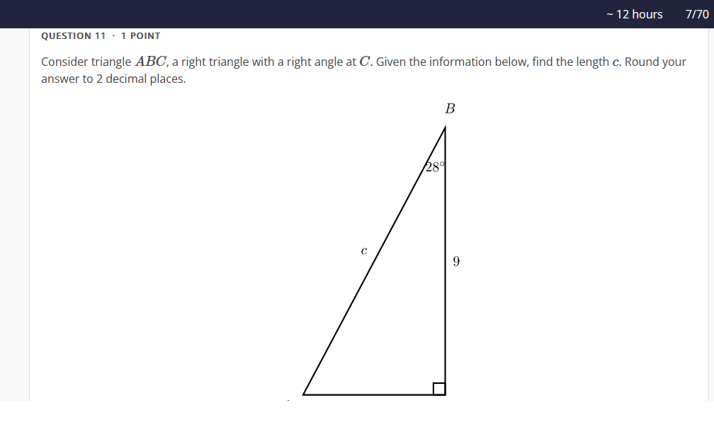 Solved Consider triangle ABC, a right triangle with a right | Chegg.com