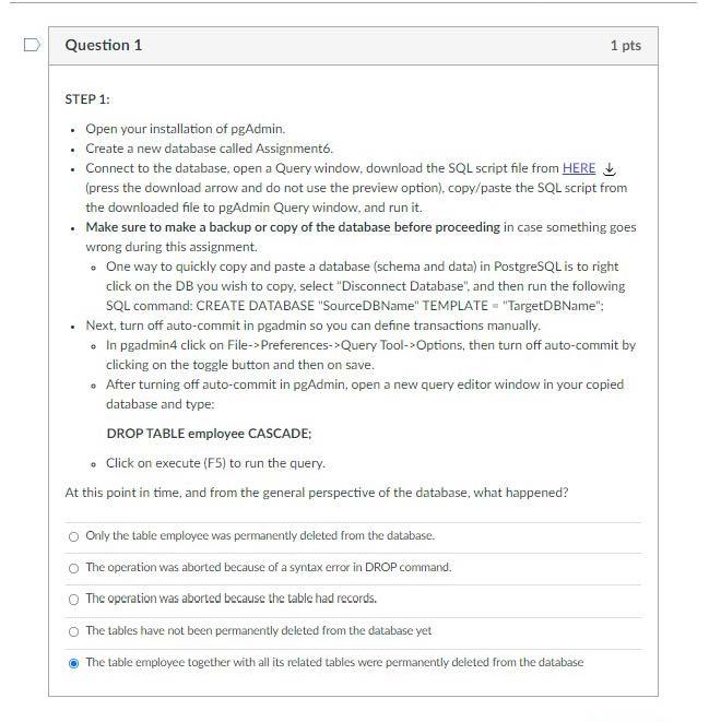 D Question 1 1 pts . . STEP 1: Open your installation | Chegg.com D Question 1 1 pts . . STEP 1: Open your installation | Chegg.com