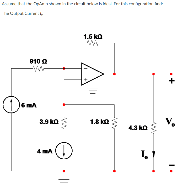 Solved Assume that the OpAmp shown in the circuit below is | Chegg.com
