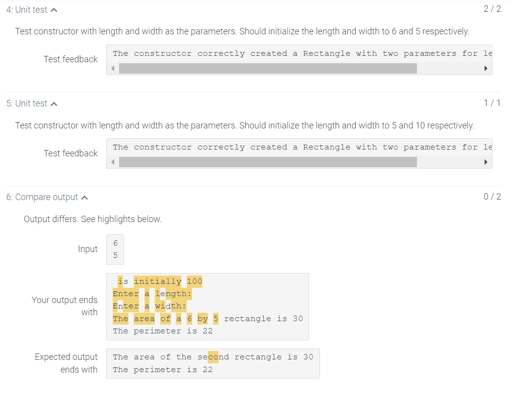 Solved 1 17 Lab Add Methods To A Class C The Rectangle Chegg