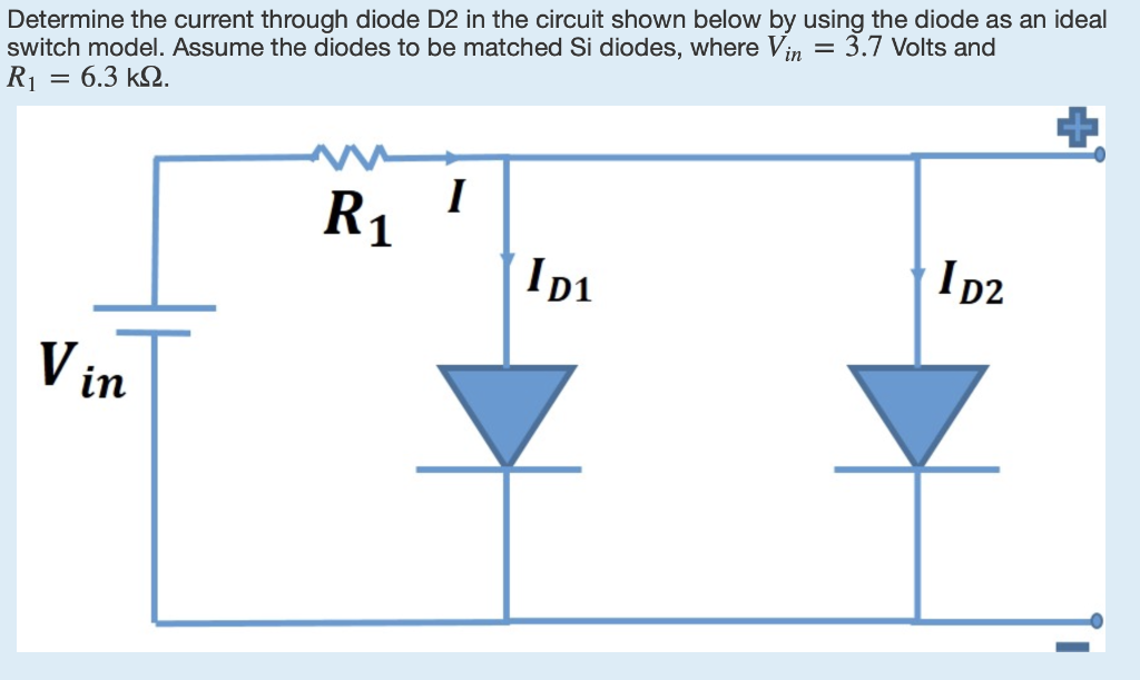 Solved Determine the current through diode D2 in the circuit | Chegg.com