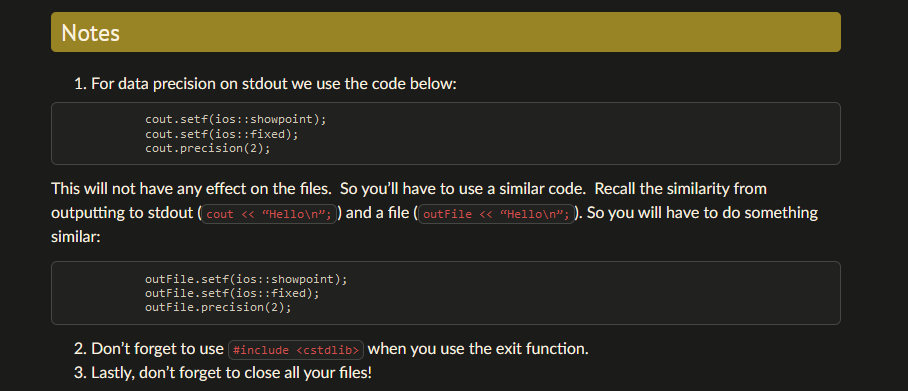 Solved My professor is asking to set precision when | Chegg.com