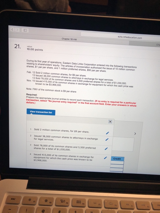 Solved Chapter 18 HW Chegg Stue connect Intermediate | Chegg.com