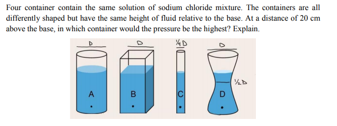 Solved Four container contain the same solution of sodium | Chegg.com