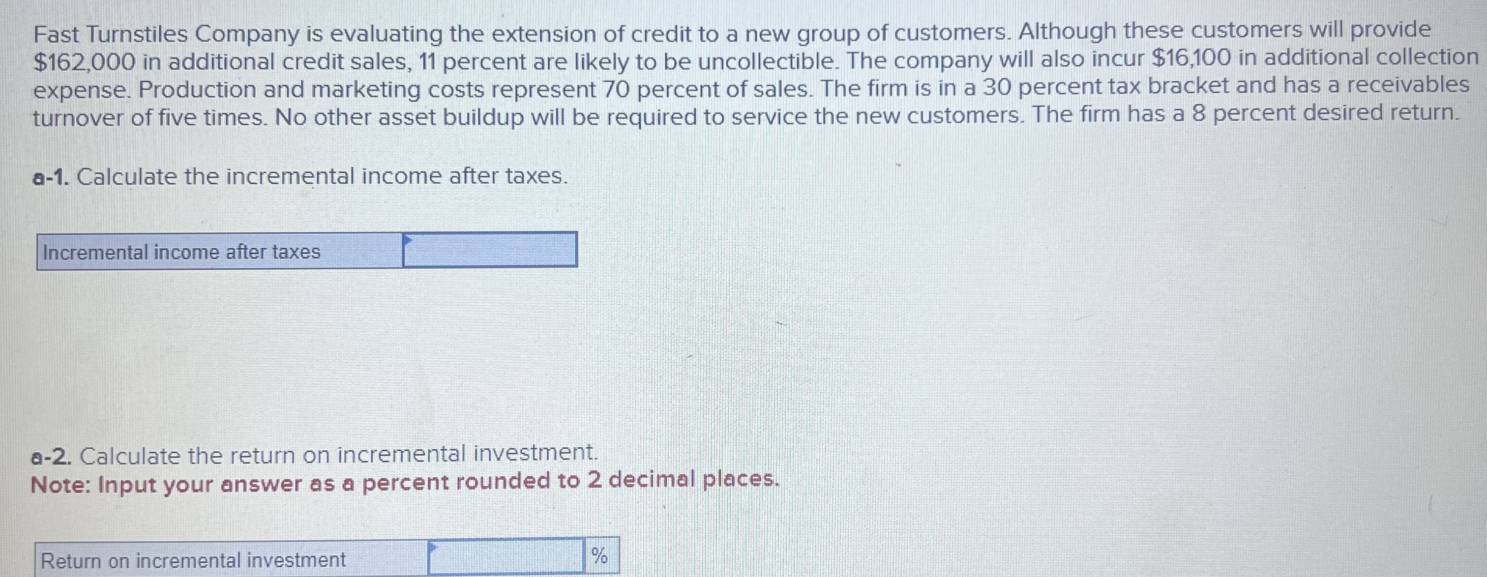 Solved Fast Turnstiles Company is evaluating the extension | Chegg.com