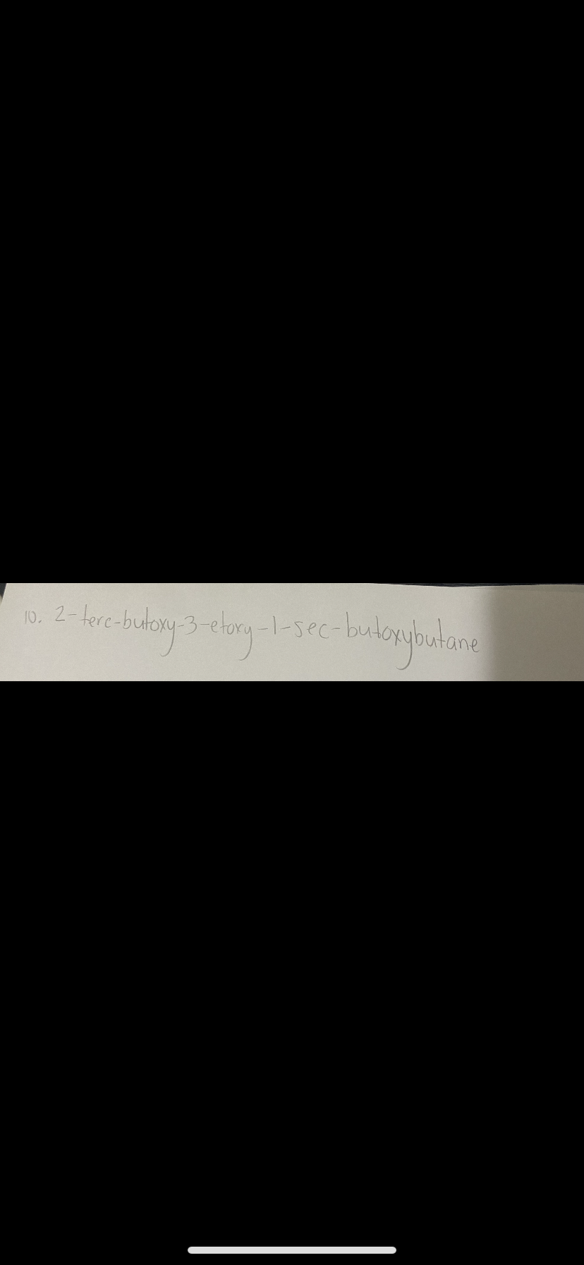 10. 2-tere-butoxy-3-etoxy-1-sec-butoxybutane - Dibuja | Chegg.com