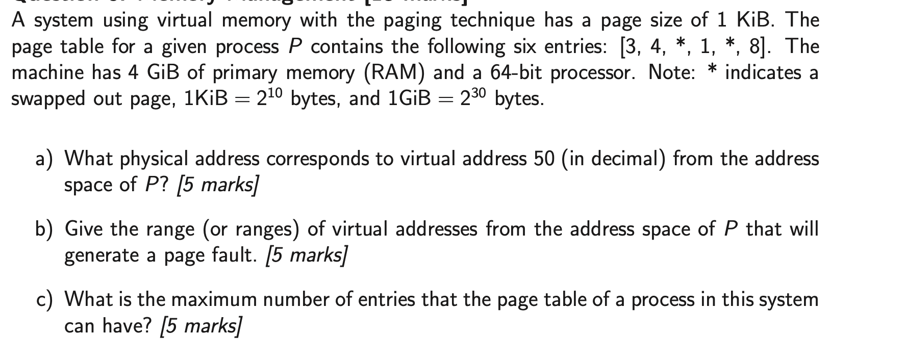 Solved A system using virtual memory with the paging | Chegg.com