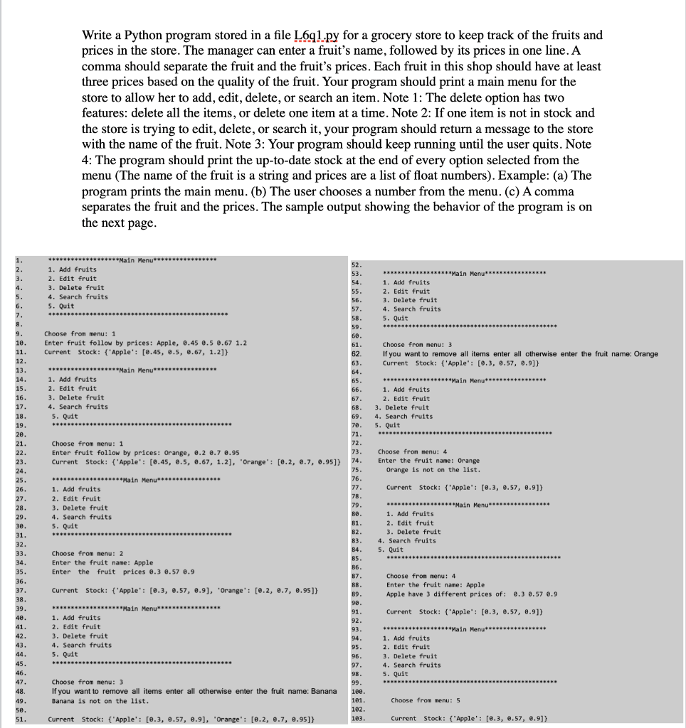 Solved Write A Python Program Stored In A File L691 Py For A