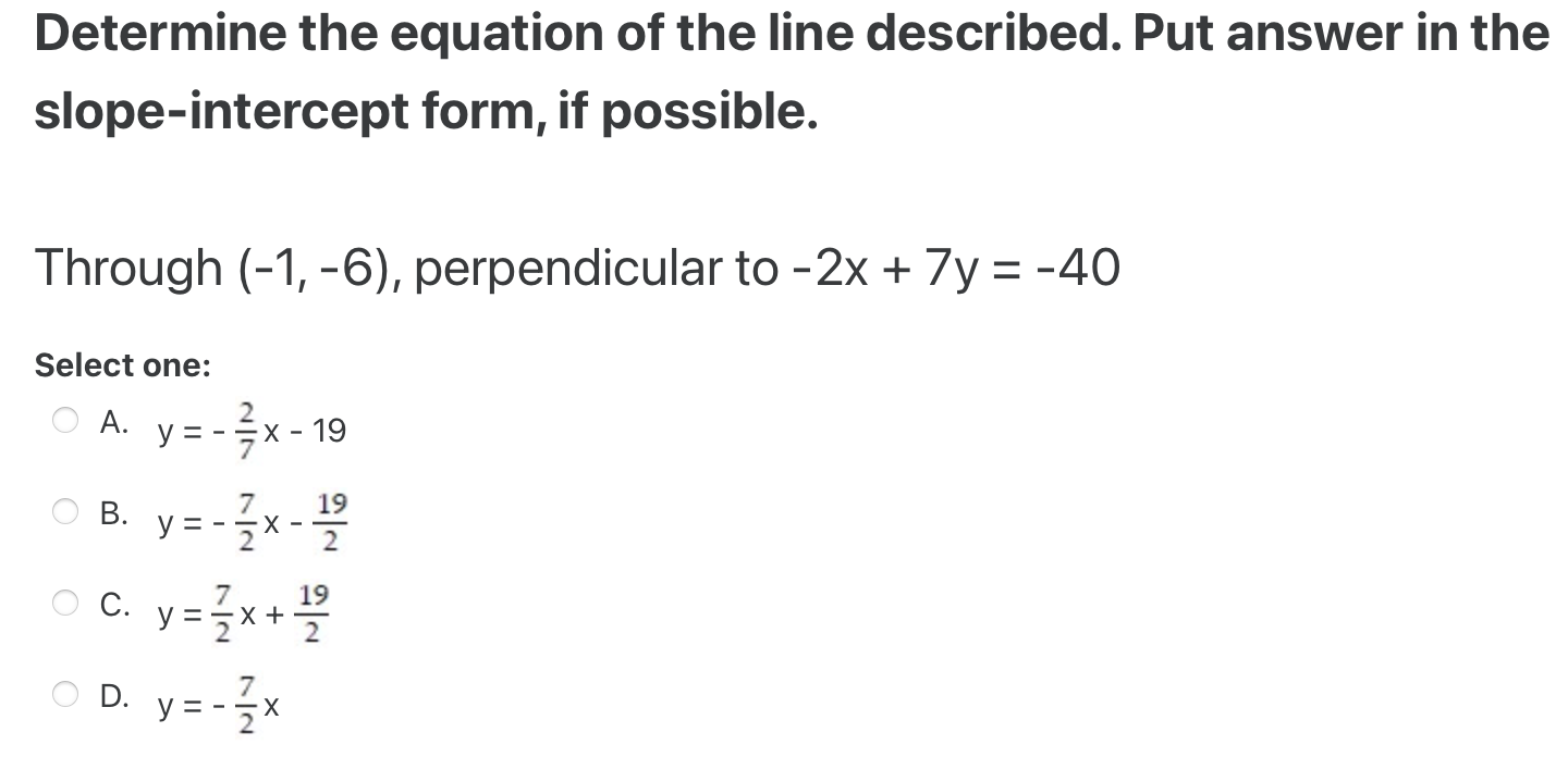 Solved Write a slope-intercept equation for a line with the | Chegg.com