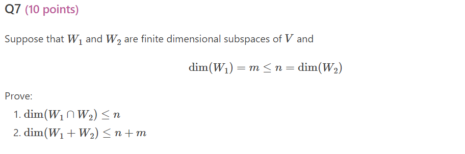 Solved Suppose that W1 and W2 are finite dimensional | Chegg.com