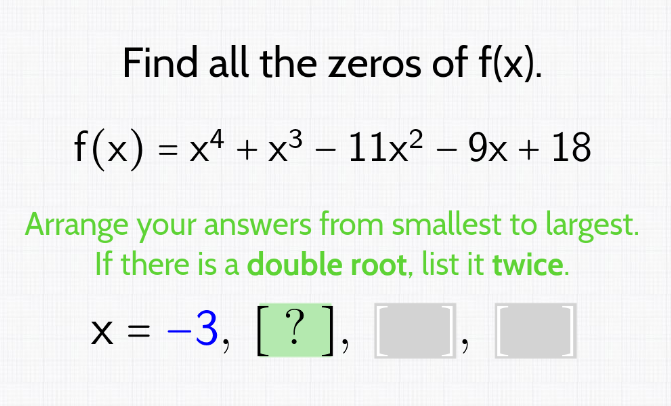 Solved Find all the zeros | Chegg.com