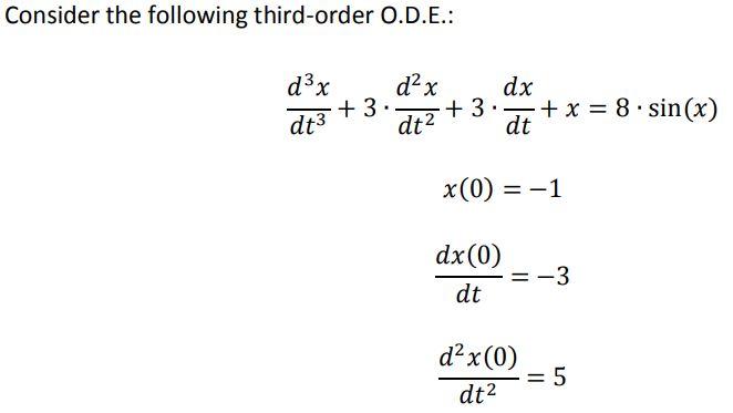 Solved Consider the following third-order O.D.E.: | Chegg.com