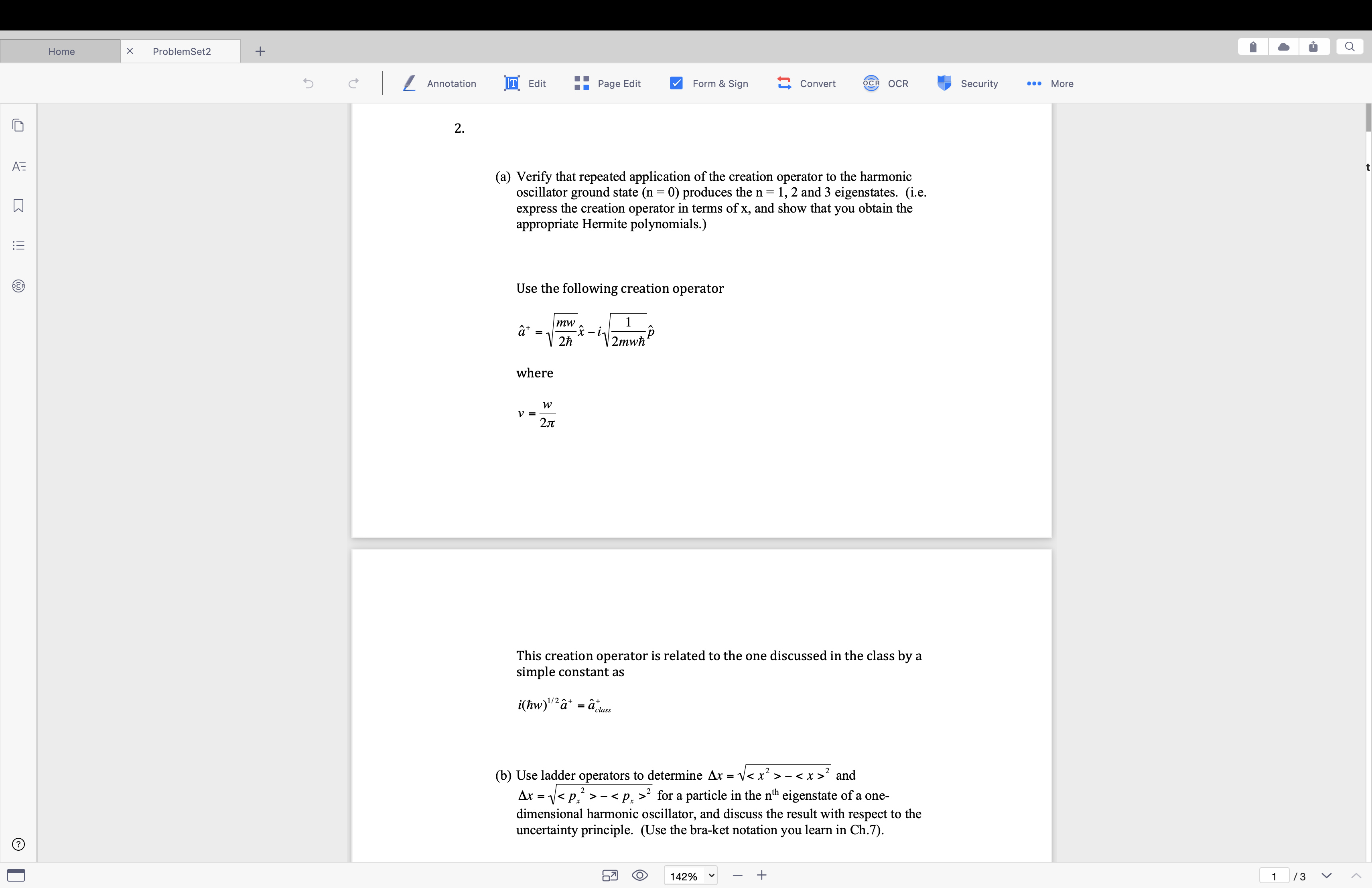 Solved (a) Verify that repeated application of the creation | Chegg.com