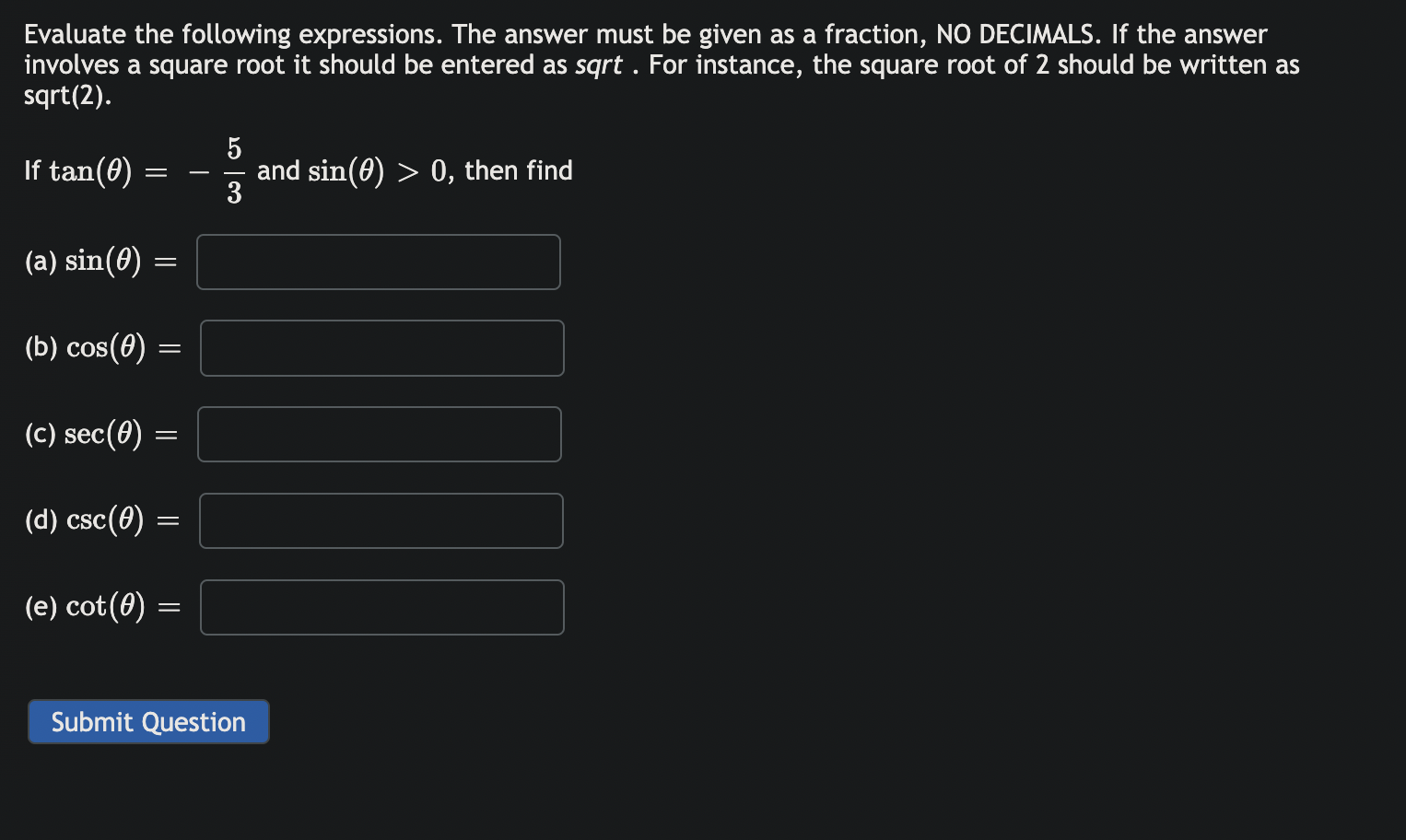 Solved Evaluate the following expressions. The answer must | Chegg.com