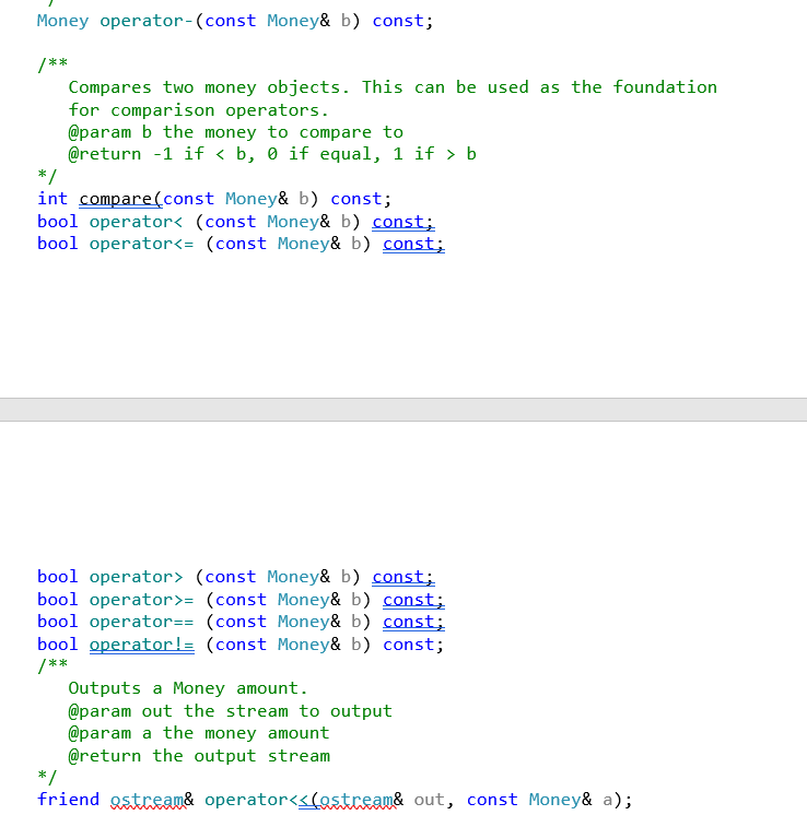 Solved Define a class Money with two integer data members, | Chegg.com