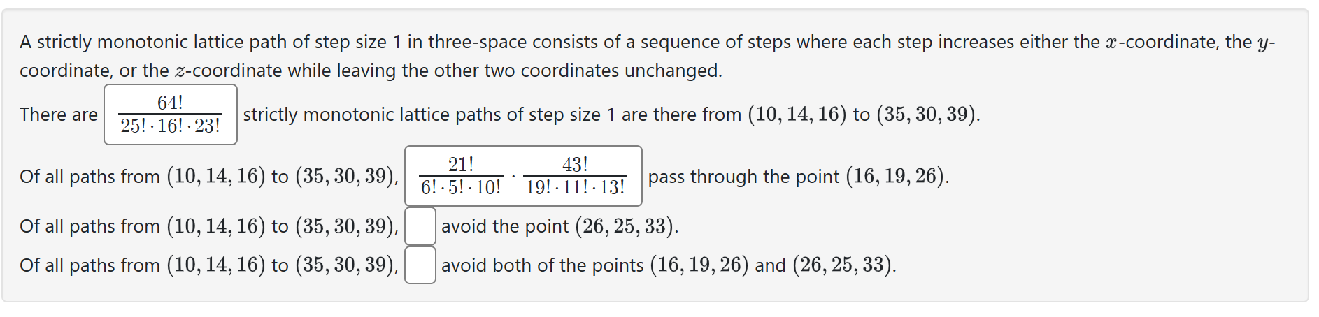 Solved A strictly monotonic lattice path of step size 1 in | Chegg.com