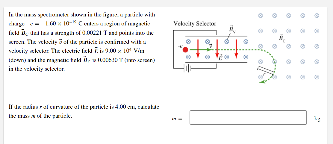 Solved Velocity Selector B, In the mass spectrometer shown | Chegg.com