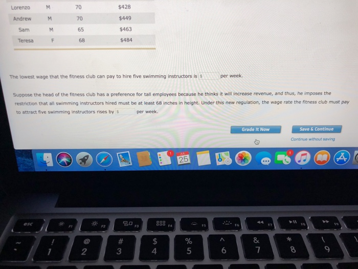 Solved The following table lists the name, gender, height, | Chegg.com