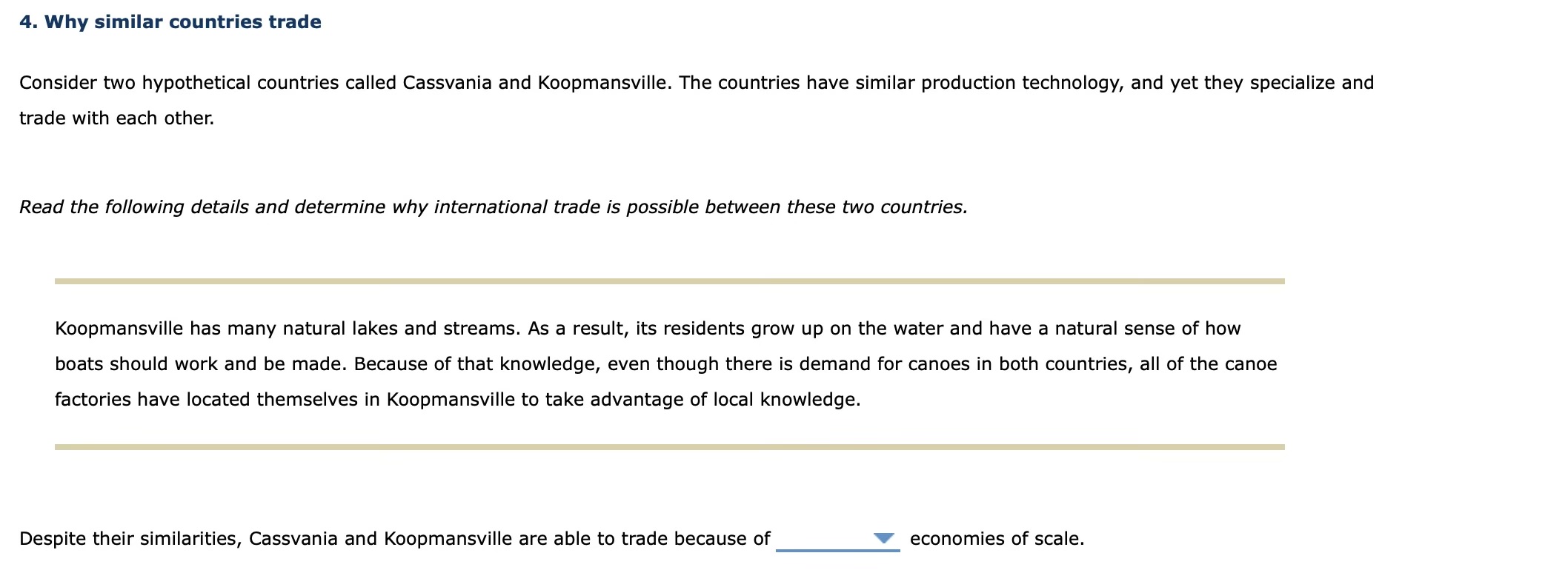 Solved Consider two hypothetical countries called Cassvania | Chegg.com