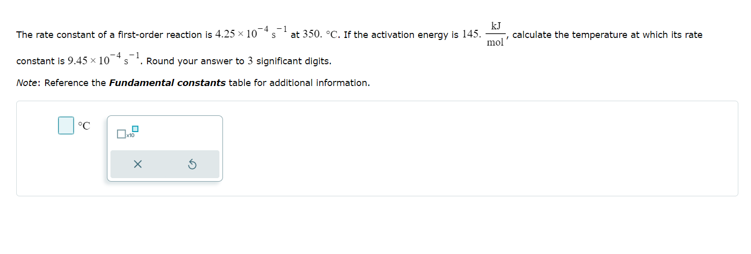 Solved The Rate Constant Of A First Order Reaction Is