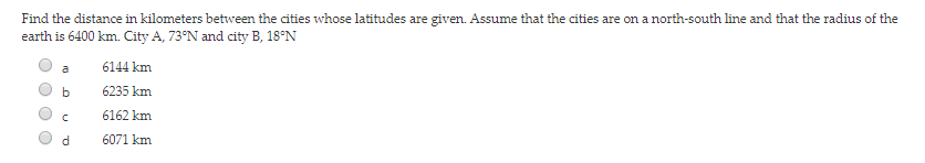 Solved Find the distance in kilometers between the cities | Chegg.com