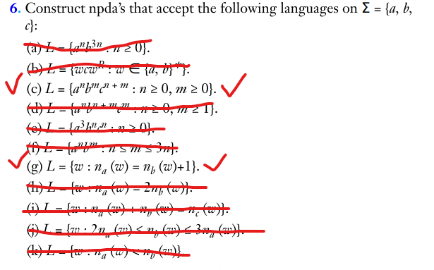 Solved 6. Construct npda's that accept the following | Chegg.com