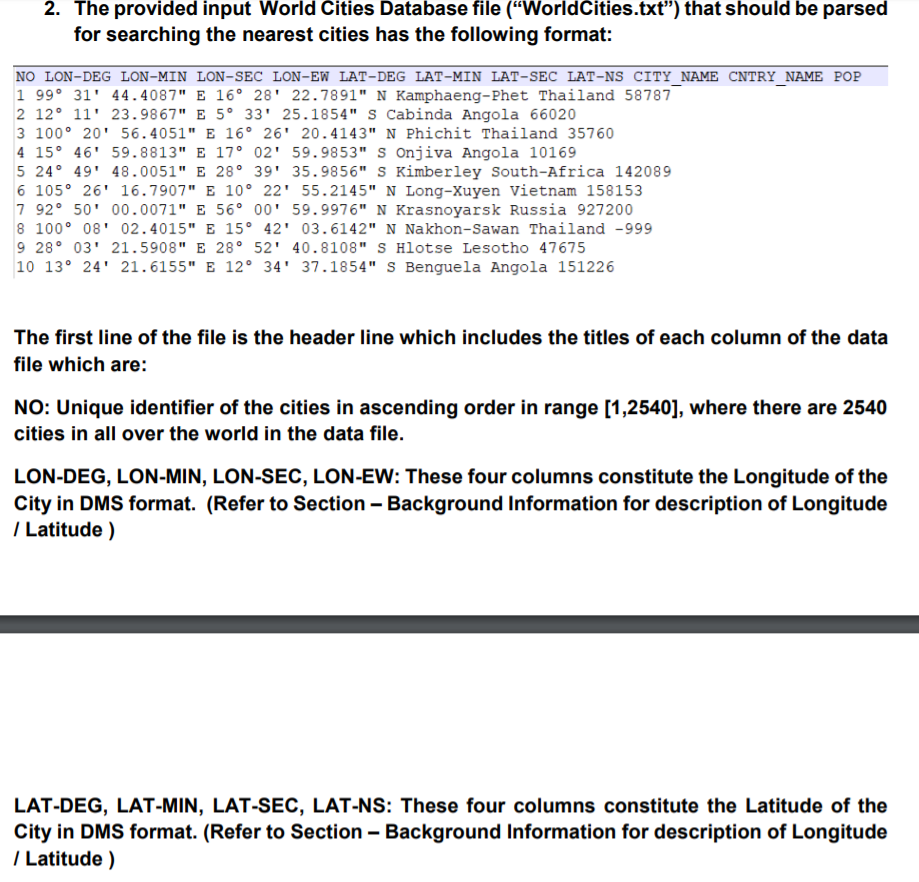 In this homework you will be dealing with geographic | Chegg.com