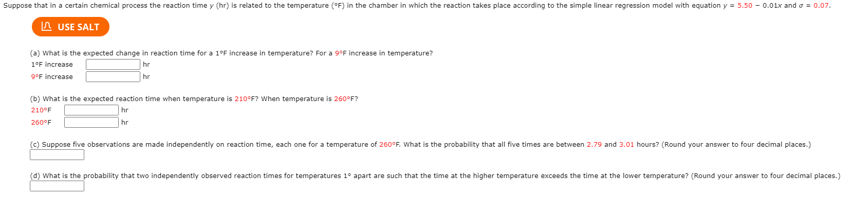 Solved Suppose That In A Certain Chemical Process The