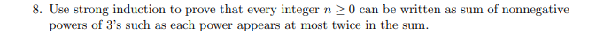 Solved 8. Use strong induction to prove that every integer | Chegg.com
