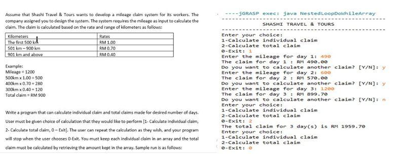 Solved ---GRASP exec: java NestedLoopdowhileArray SHASHI | Chegg.com
